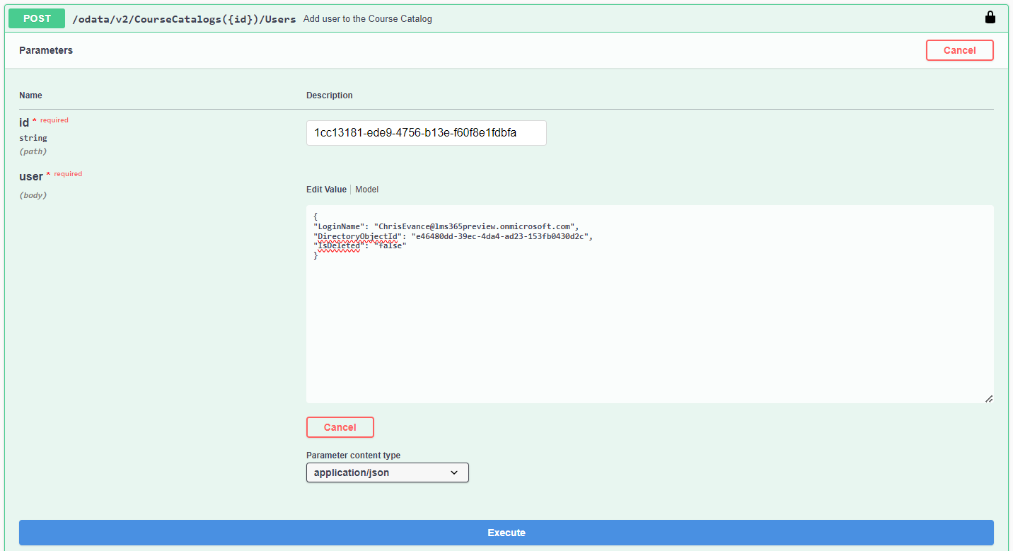 API によるコースカタログへのユーザーの追加 – Learn365 Help Center