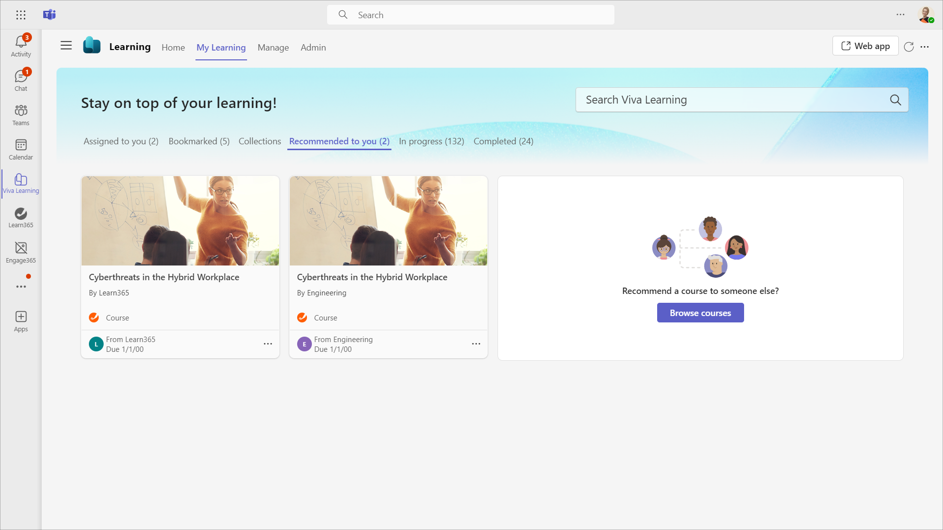 Learn 365 と Microsoft Viva Learning の連携設定 – Learn365 Help Center